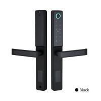 China Slim Waterproof lock and Fingerprint Smart Wireless Door Lock with Adjustable Directions Handle Tuya WIFI or TTLock App for sale