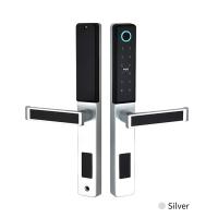 China Slim Waterproof lock and Fingerprint Smart Wireless Door Lock with Adjustable Directions Handle Tuya WIFI or TTLock App for sale