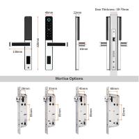 China Slim Waterproof lock and Fingerprint Smart Wireless Door Lock with Adjustable Directions Handle Tuya WIFI or TTLock App for sale