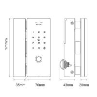 China Tuya APP/Fingerprint/IC Card/Wireless Door Lock with Doorbell with Keys Security for sale