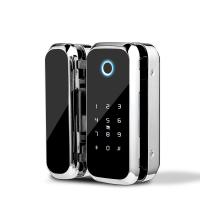 China TTLock BT or WIFI Wireless App Digital Electronic Biometric Fingerprint Glass Door Lock for Office for sale