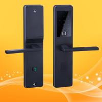 China Residential Smart Wireless Keypad Door Lock With Ultra Thin Panel And Handle for sale