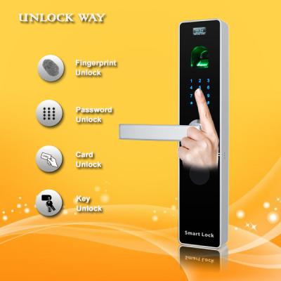China High Quality Fingerprint Digital Password Door Lock with Emergency Power Interface for sale