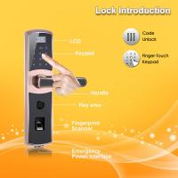 China Waterproof Touch Screen Password Door Lock with Reversible Handle for sale