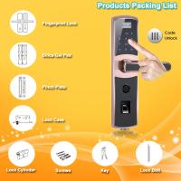 China Waterproof Touch Screen Password Door Lock with Reversible Handle for sale
