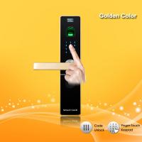 China Biometric Fingerprint And Password Door Lock With LCD Display / Voice Prompt for sale
