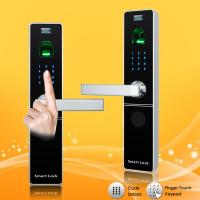 China Biometric Fingerprint And Password Door Lock With LCD Display / Voice Prompt for sale