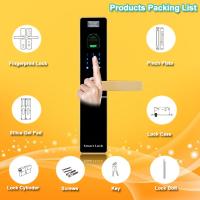 China Biometric Fingerprint And Password Door Lock With LCD Display / Voice Prompt for sale