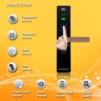 China Waterproof Contactless Keyless Fingerprint Door Lock With ID Card Reader for sale