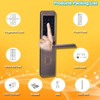 China card reading contactlessly Smart Touch screen Keyless Password Door Lock for sale