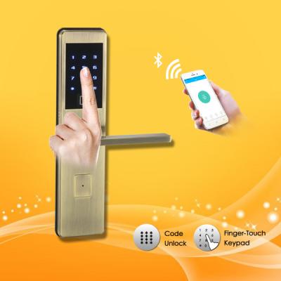 China card reading contactlessly Smart Touch screen Keyless Password Door Lock for sale