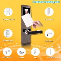 China TTLock BT or WIFI Wireless App Digital Electronic Biometric Fingerprint Glass Door Lock for Office for sale