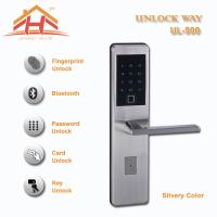 China Intelligent Bluetooth Smart Door Lock Tempered Glass Touch Screen With Hidden Keyhole for sale