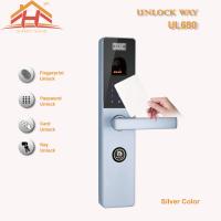China Password RFID Card Door Lock With 500 DPI Fingerprint Pixel FCC Approved for sale