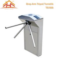China Biometric Drop Arm Tripod Turnstile Gate RFID Reader And SUS304 Stainless Steel for sale