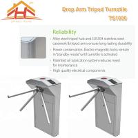 China Biometric Drop Arm Tripod Turnstile Gate RFID Reader And SUS304 Stainless Steel for sale
