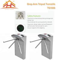 China Biometric Drop Arm Tripod Turnstile Gate RFID Reader And SUS304 Stainless Steel for sale
