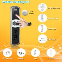 China High Performance Fingerprint Digital Password Door Lock with Emergency Power Interface for sale