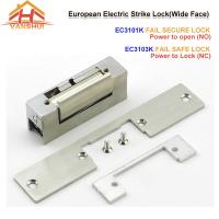 China EU Type Access Control Electric Strike Door Lock With Wide Face with NO/NC for sale