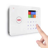 China Wireless DIY Home Security Tuya WIFI/GSM/RF433 Alarm System SMS Smart Alarm System with PIR Detector Door Sensor Siren for sale
