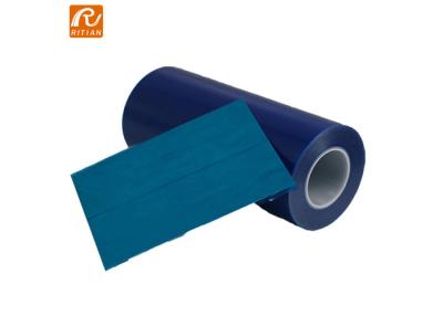China Clear Blue PE Window Glass Protection Film Self Adhesive 60 Micron Anti UV Scratch Resistant for sale