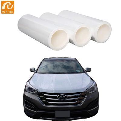 China White Self-Adhesive PE Car Vinyl Protective Film 70um 1000-1500mm for Marine Interior for sale