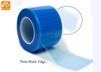 China Anti Bacterial Blue Barrier Film Medical Surface Protection LDPE Film Roll 50um 150mm for sale