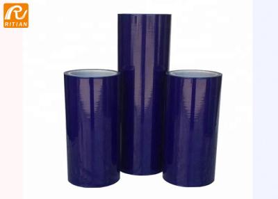 China LDPE UV Resistant Glass Protective Film Roll 30-150 Micron Blue Self-Adhesive Surface Protection for sale