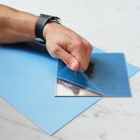 China PE Anti Scratch Stainless Steel Protective Film Solvent Based Acrylic 0.05mm Thick Blue for sale