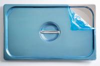 China PE Anti Scratch Stainless Steel Protective Film Solvent Based Acrylic 0.05mm Thick Blue for sale