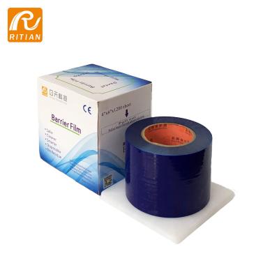 China Ritian Dental Barrier Film 4x6 Inch 1200 Sheets PE Surface Protection Roll for sale