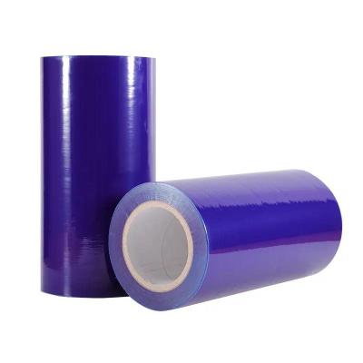 China Blue Electrostatic PE Protective Film 30-150um for Metal Glass Plastic Surface Protection for sale