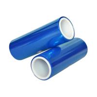 China Blue PE Surface Protection Film 30-150um Self-Adhesive Anti-Scratch Metal Glass Protective Wrapping Film for sale