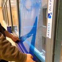China 50 Micron PE Protective Film Rubber Based Adhesive UV Resistant Industrial Surface Protection for sale