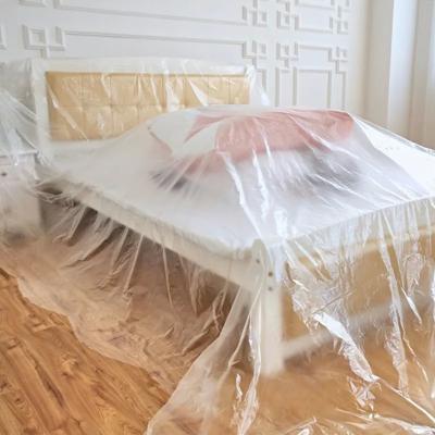 China PE Protective Film 30-150 Micron Clear Polyethylene Surface Protection for Furniture for sale