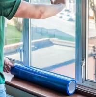 China UV Resistant PE Protective Film 0.075mm Three Layer Co Extruded Polyethylene for Outdoor Panel Protection for sale