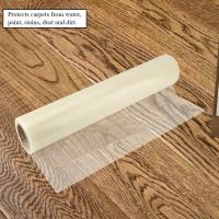 China Transparent Stairs Cover Film 60cm x 50m PE Protective Film 60 Micron Dust Proof for sale