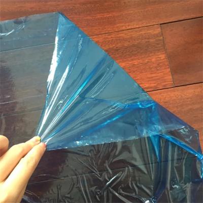 China Wholesale Dustless Self Adhesive Hard Floor Protective Film 50 Micron PE Protection Roll for sale