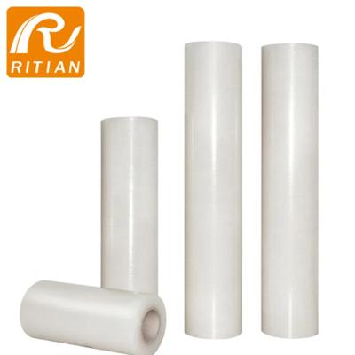 China Flexible PE Protective Film 50 Micron Rubber Based Adhesive Transparent Blue Residue Free Removal for sale
