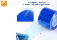 China Transparent Blue PE Protective Film 50 Micron Residue-Free Removal UV Resistant 6 Months for sale