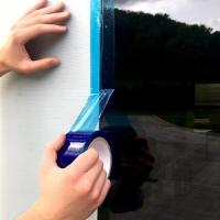 China UV Resistant PE Protective Film 50 Micron Rubber Based Adhesive Residue Free Surface Protection for sale