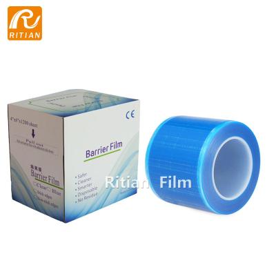 China Transparent Blue PE Protective Film 50 Micron Strong Adhesion Residue Free Removal Medical Equipment for sale