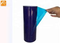 China Clear Blue PE Protective Film 100-200m Length 30-150 Micron Thickness Customized for Window for sale