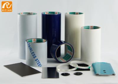 China 60 Micron Protective Film Roll for Aluminum - 10-1240mm Width, 50-500m Length, UV Resistant Surface Protection Tape for sale