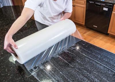 China Clear Carpet Protection Film 70 Micron 0.07mm Thickness for Construction Renovations for sale