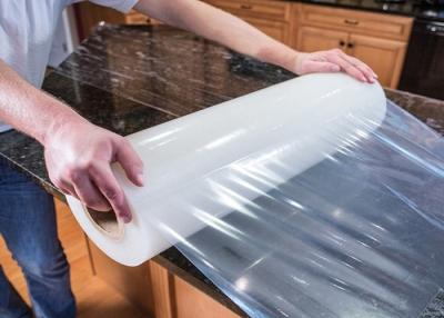 China Clear Color Marble Protection Film 30-70 Micron Anti-Scratch No Residue Adhesive for Granite Surfaces for sale
