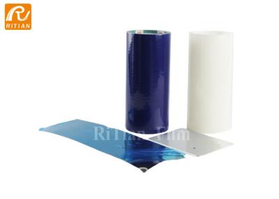 China PE Protective Film for Stainless Steel 50 Microns Thickness | Blue/White Color | 300% Elongation | Heat Resistance 60℃ for sale