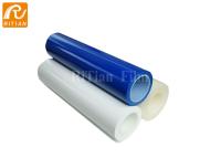 China Blue Window Glass Protection Film 30-150 Micron Thickness, 200m Length for Construction Glass Surfaces for sale