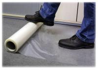 China 70 Micron Clear Carpet Protection Film with 90 Days Clean Removal - 50m/100m Length Options for sale