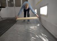 China 70 Micron Clear Carpet Protection Film with 90 Days Clean Removal - 50m/100m Length Options for sale
